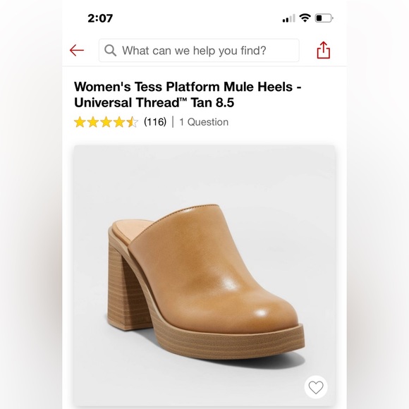 Universal Thread | Shoes | Womens Tess Platform Mule Heels Universal ...